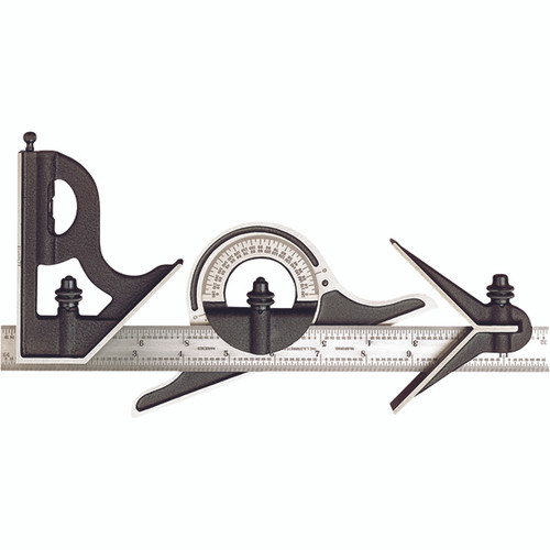 Starrett 9-12-16R | 4 Pc. 12" Hardened Steel Blade Combination Square ...