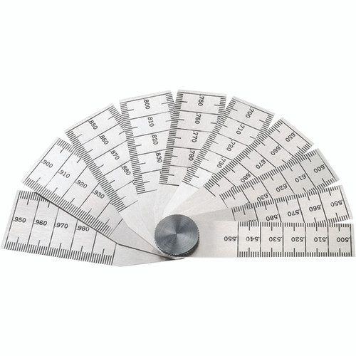 Starrett 269B | 1/2"-1" Range Taper Gage 2-3/4" Length 10 Leaves - All ...