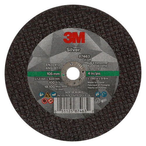 3M 7100139222 | 4.000" Diameter x 0.050" Thickness Cutoff Wheel - All ...