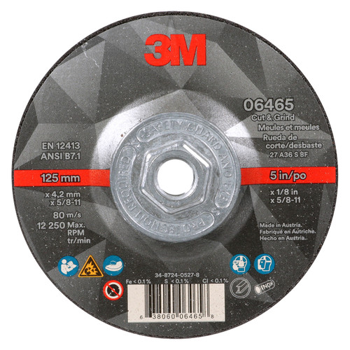 3M 7100245015 | 5.000" Diameter x 0.125" Thickness Cutoff Wheel - All ...