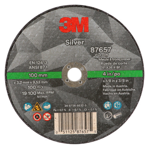 3M 7100141050 | 4.000" Diameter x 0.125" Thickness Cutoff Wheel - All ...