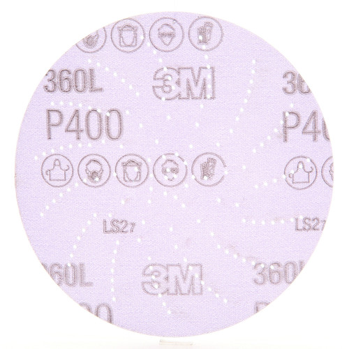 3M 7010029943 | Xtract 5" Diameter 360L P400 Grit Aluminum Oxide Film ...