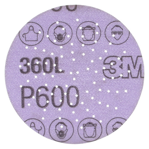 3M 7100010261 | Xtract 3" Diameter 360L P600 Grit Aluminum Oxide Film ...