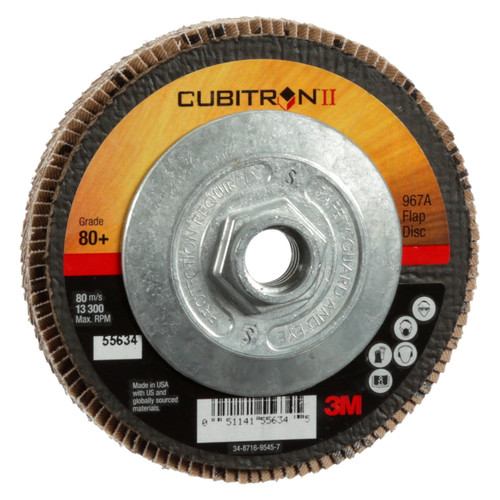 3M 7010294535 | Cubitron II 4-1/2" Diameter 967A Y Weight 80+ Grit ...