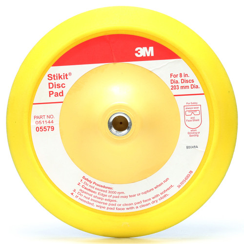 3M 7000045658 | 05579 Stikit 8" Diameter x 5/8"-11 Thread Disc Pad ...
