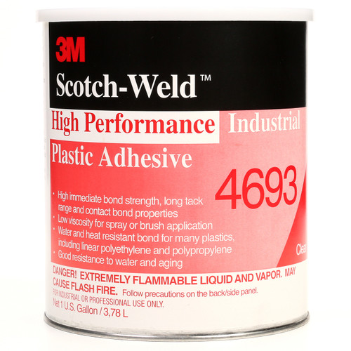 3M 7000046575 | 4693 1 Gallon Amber Industrial Plastic Adhesive - All ...