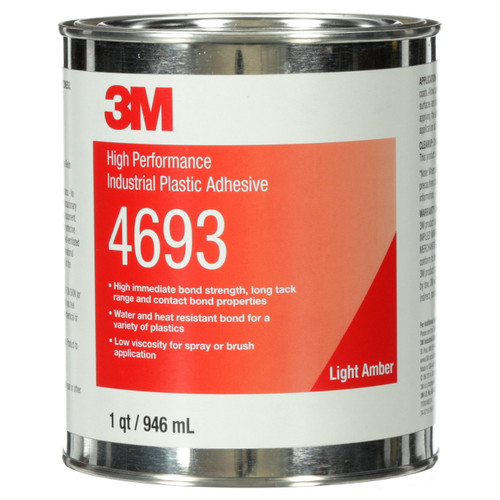 3M 7000046574 | 4693 1 qt Light Amber Industrial Plastic Adhesive - All ...