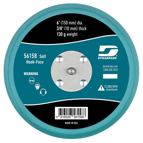 Dynabrade 56158 | 5/16"-24 Male Thread x 6" Diameter x 13000.0 RPM Hook ...