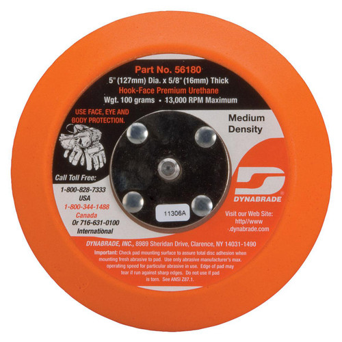 Dynabrade 56180 | 5/16"-24 Male Thread x 5" Diameter x 13000.0 RPM Hook ...