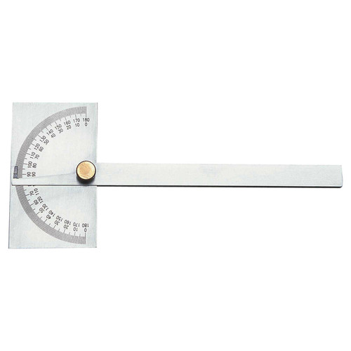 STM 231268 | 6" Length x 180 Degree Rectangular Head Protractor with ...