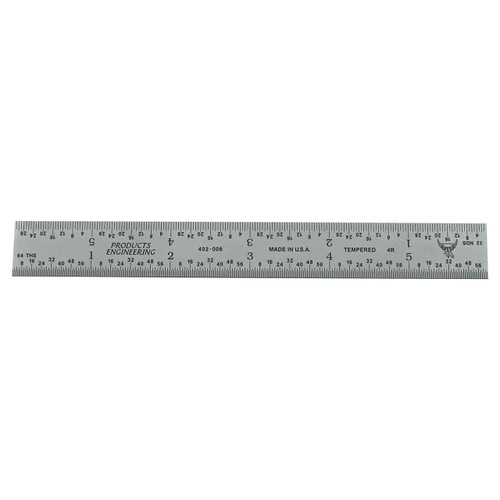 STM 606017 | 6" Length Rigid Steel Rule - All Industrial Tool Supply