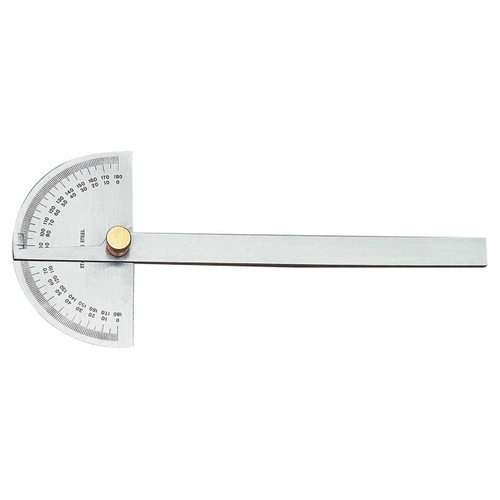 STM 606152 | 6" Length x 180 Degree Round Head Protractor with Arm ...