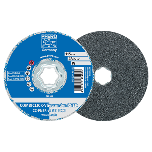 Pferd 42002046 | 48150 4-1/2" Diameter fine Grit Aluminum Unitized Disc - All Industrial Tool Supply