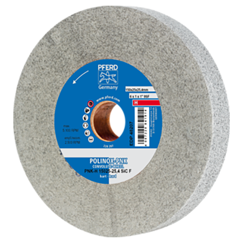 Pferd 47802644 | 48207 6" Diameter x 1" Width Silicon Carbide Deburring ...