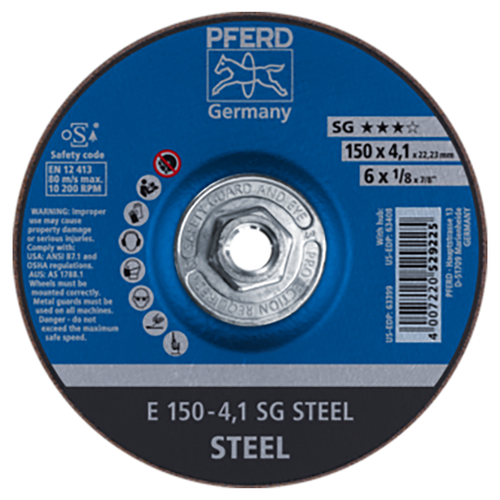 Pferd 69220607 | 63408 6" Diameter x 1/8" Width Aluminum Oxide Grinding ...