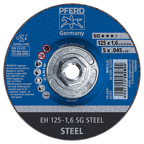 Pferd 69901575 | 63183 5" Diameter x 0.045" Width Aluminum Oxide Cutoff ...