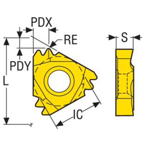 Seco Tools 00064943 | 0.500" Inscribed Circle Diameter x 0.010" Radius ...