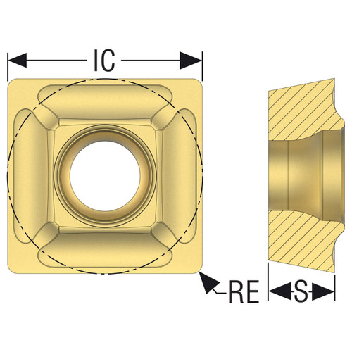 Seco Tools 02505933 | 0.375" Inscribed Circle Diameter x 0.016" Radius ...