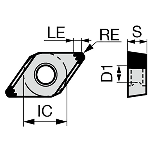 Tungaloy 6965492 | 4QS-DXGQ 220.5SPR BR35F 1/8" Thickness x 0.106 ...