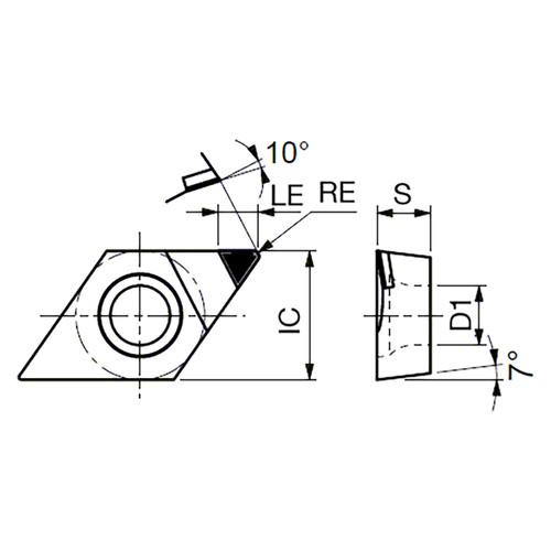 Tungaloy 6965553 | 1QP-DCMT 21.51F DX160 1/4" Circle Diameter x 0.094 ...