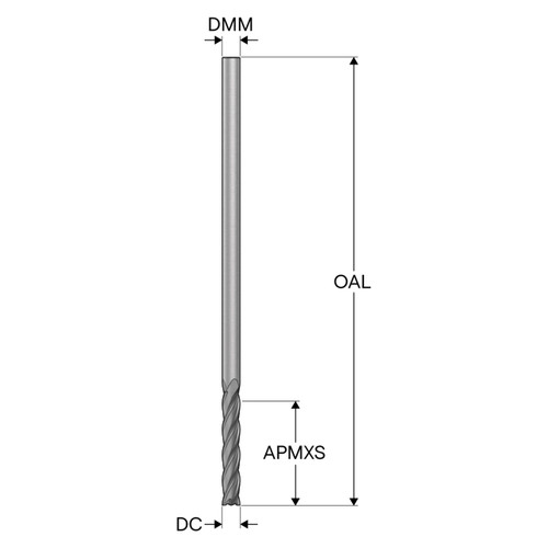 Seco Tools 10268296 | C5141-.250D6S.0Z4 0.250" Cutting Diameter x 0.250 ...