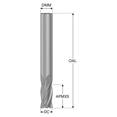 Seco Tools 10268313 | C5141-.375D2S.0Z4 0.375" Cutting Diameter x 0.375 ...