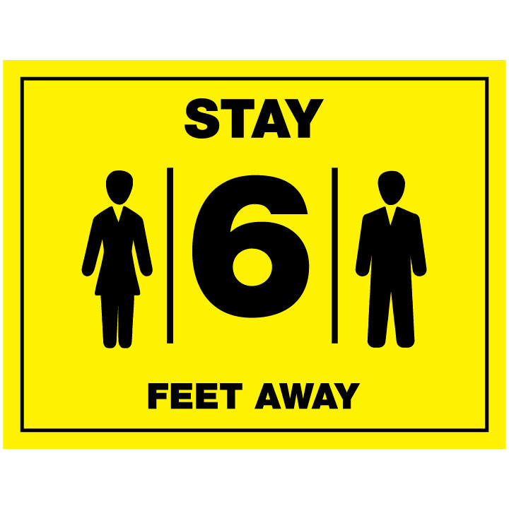 Stay 6 Feet Away - Printable Download - Bazua Signs & Graphics