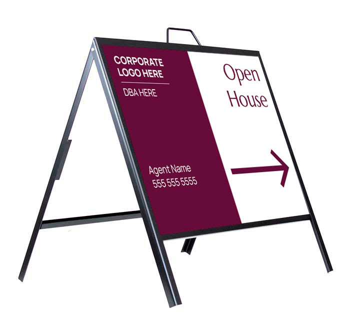 BHHS Angle Iron A-Frame Combo (PVC Signs) - Bazua Signs & Graphics