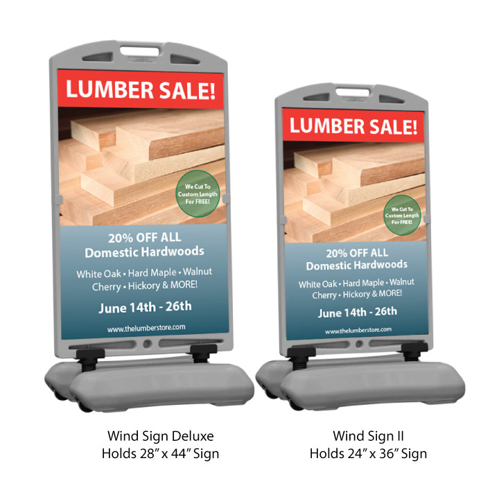 Plasticade Wind Sign Display - Bazua Signs & Graphics