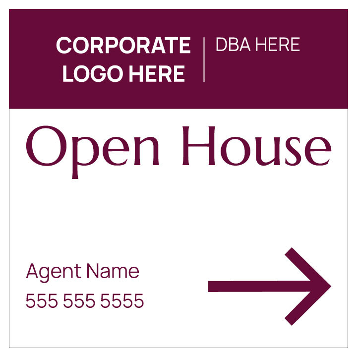 24 x 24 BHHS Personalized PVC Directional Sign - Bazua Signs & Graphics