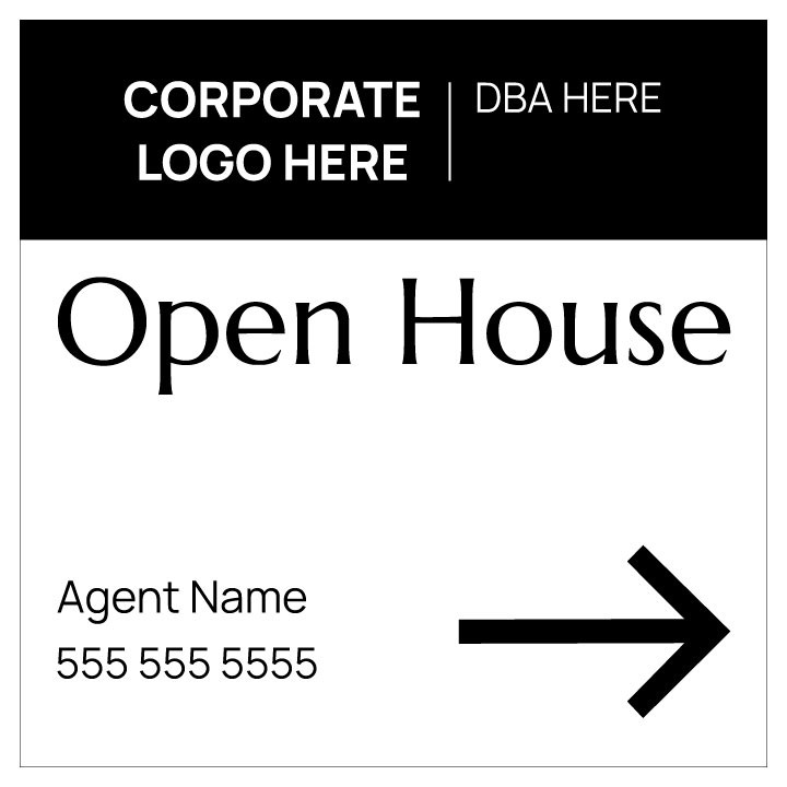 24 x 24 BHHS Personalized PVC Directional Sign - Bazua Signs & Graphics