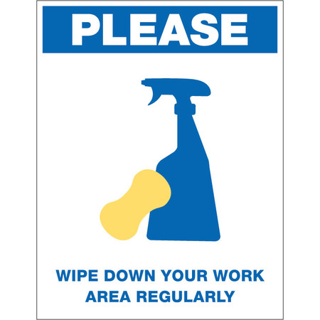 Wipe Down Work Area - Printable Download - Bazua Signs & Graphics