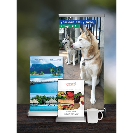 Custom Table Top Retractable Banner Stand - Bazua Signs & Graphics