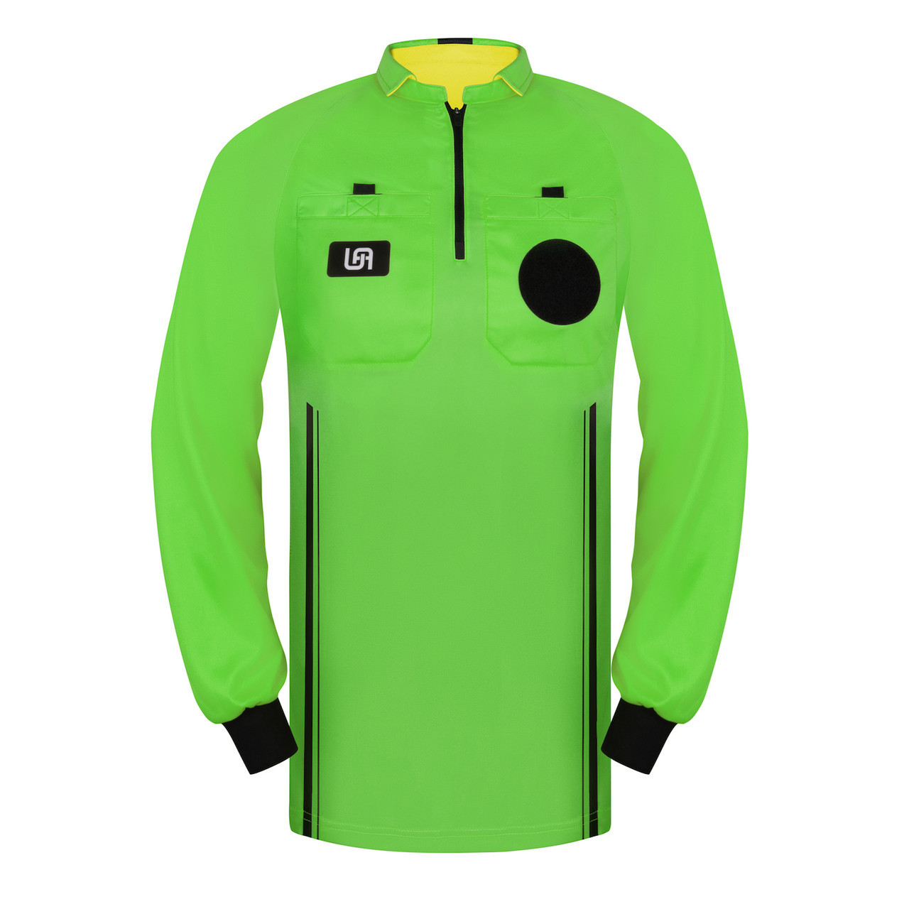 Dual-Layer Reversible Referee Jersey (Yellow/Green) | Zip Collar ...