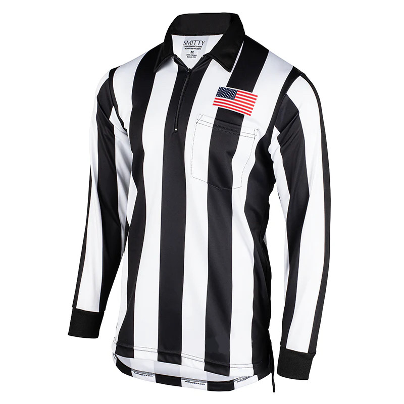 Smitty 2" Dye Sublimated Long Sleeve Football Referee Shirt w/Flag ...
