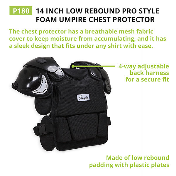 PRO Low Rebound Foam Umpire Chest Protector