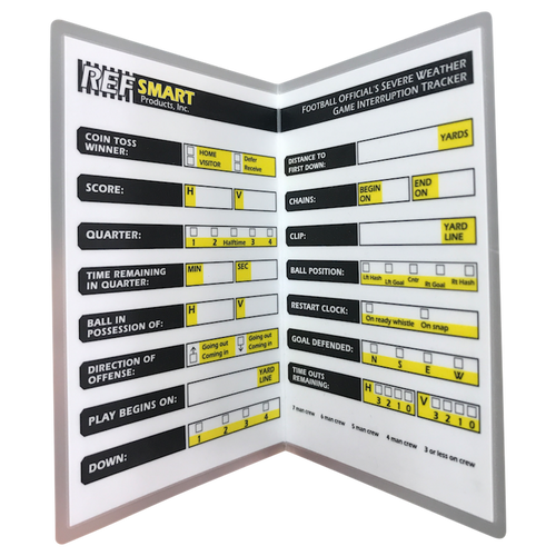 REF SMART Severe Weather Game Interruption Tracker.