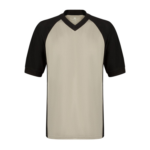 United Attire Gray Basketball Referee Shirt with Solid Black Sleeves