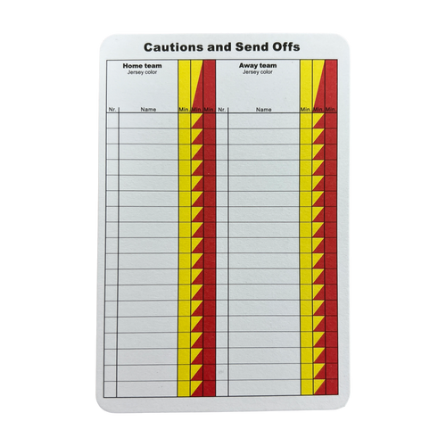 Professional Referee Report Cards (50 Qty) | Referee Store