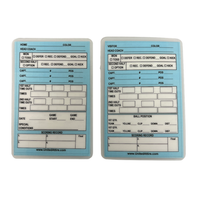 Reusable 2-Sided Football Official Card (Model 2)
