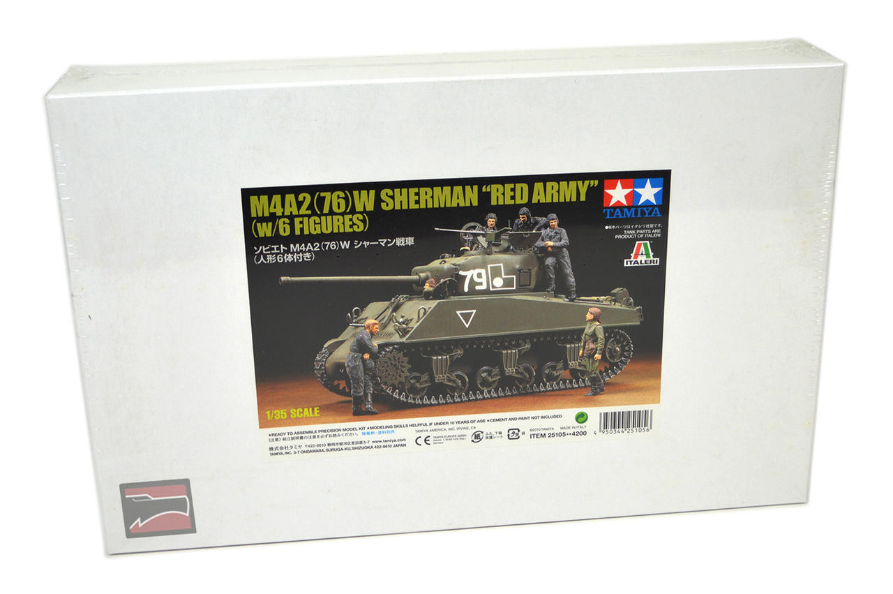1/35 Tamiya M4A2(76)W SHERMAN Red Army w/figures Plastic Model Kit ...