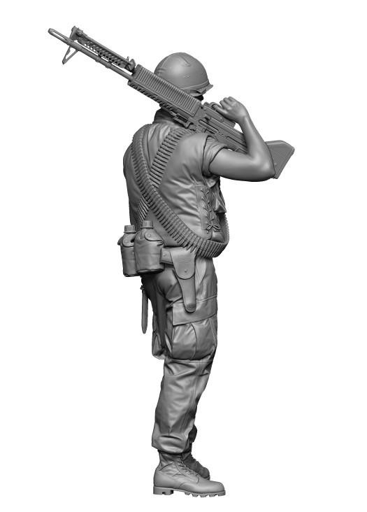 1/16 H3 Models Vietnam war US M60 Gunner 3D Printed Figure - MMD ...