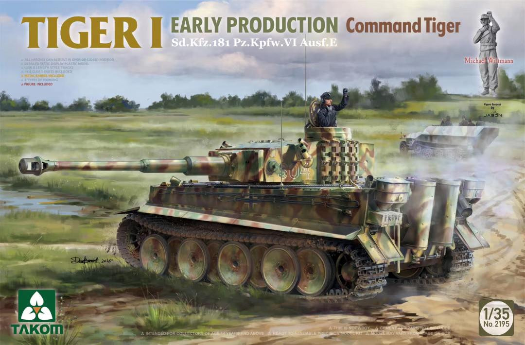 1/35 Takom Tiger I Sd.Kfz.181 Pz.Kpfw.VI Ausf.E Command Tiger Michael ...