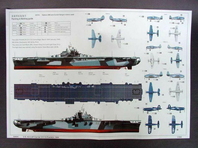 1/350 Trumpeter USS Franklin CV13 Aircraft Carrier 1944 - Squadron.com