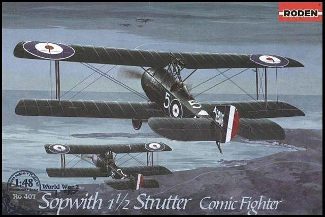 1/48 Roden Sopwith 1-1/2 Strutter Comic RFC BiPlane Night Fighter ...
