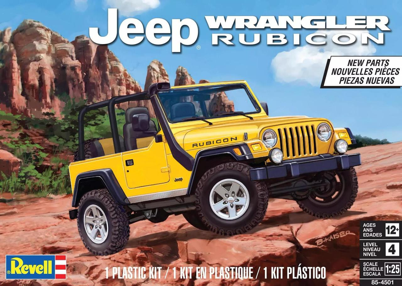 1/25 Revell Jeep Wrangler Rubicon Plastic Model Kit - Squadron.com