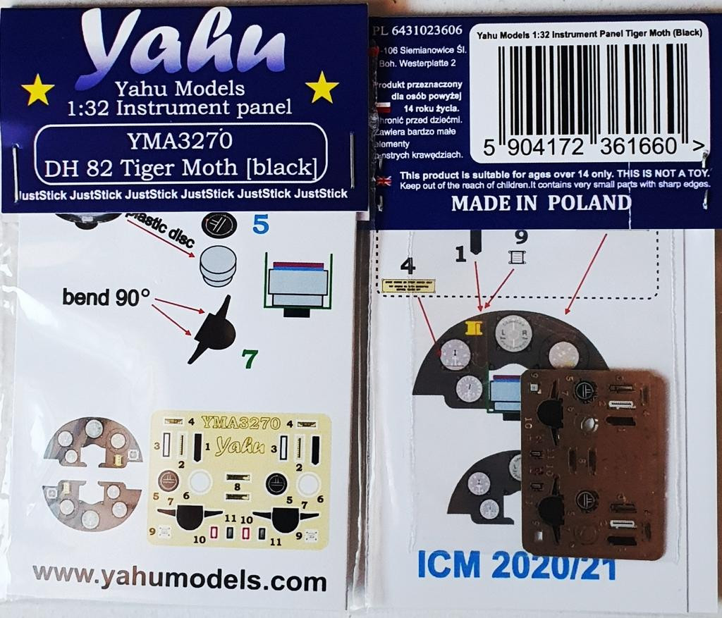 1/32 Yahu Models Tiger Moth - Instrument Panel - MMD - Military Model ...