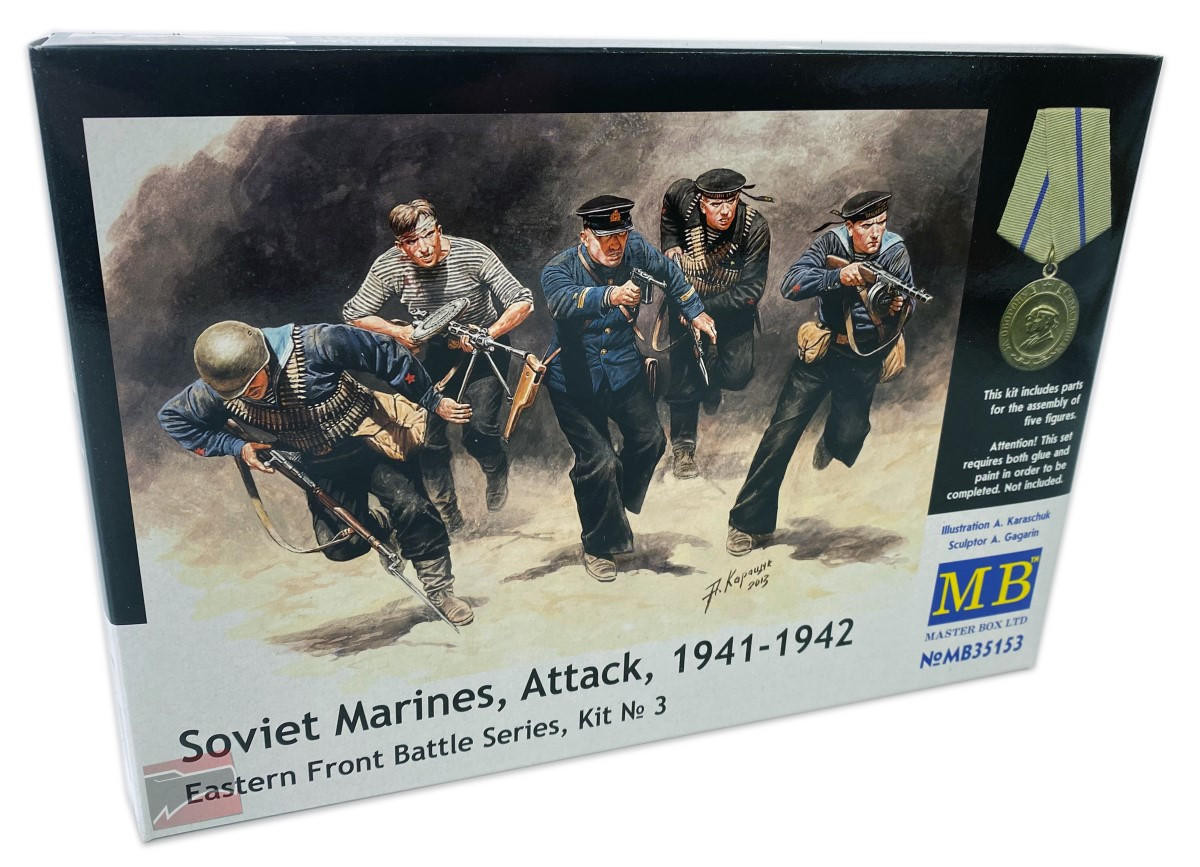 1/35 Master Box Soviet Marines Attack 1941-1942 Eastern Front Battle ...
