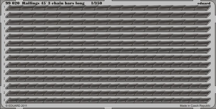 1/350 Eduard Railings 45' 3 Chain Bars Long - MMD - Military Model ...