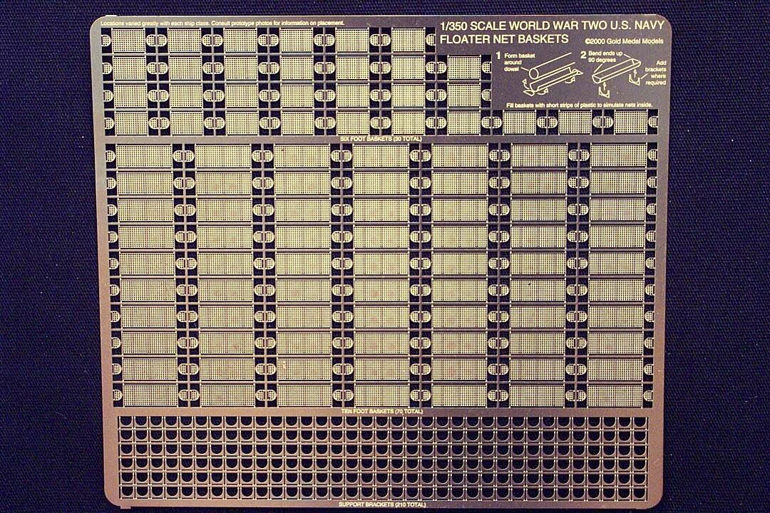 1/350 Gold Medal WWII USN FLOATER NET BASKETS (70 large 30 small ...